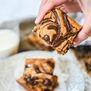 Classic Peanut Butter Swirl Bars Recipe - Easy Family Recipes