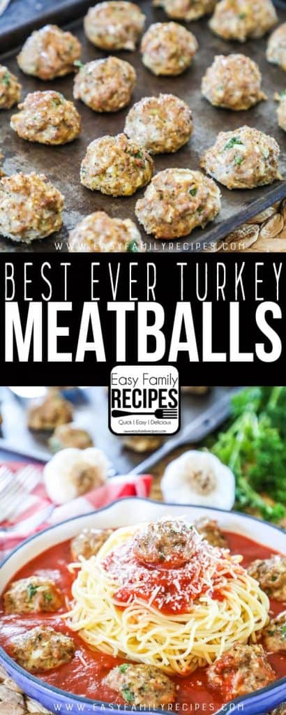 BEST EVER Turkey Meatballs | Easy Family Recipes