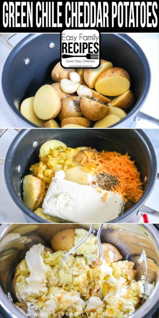 Green Chile Cheddar Mashed Potatoes · Easy Family Recipes