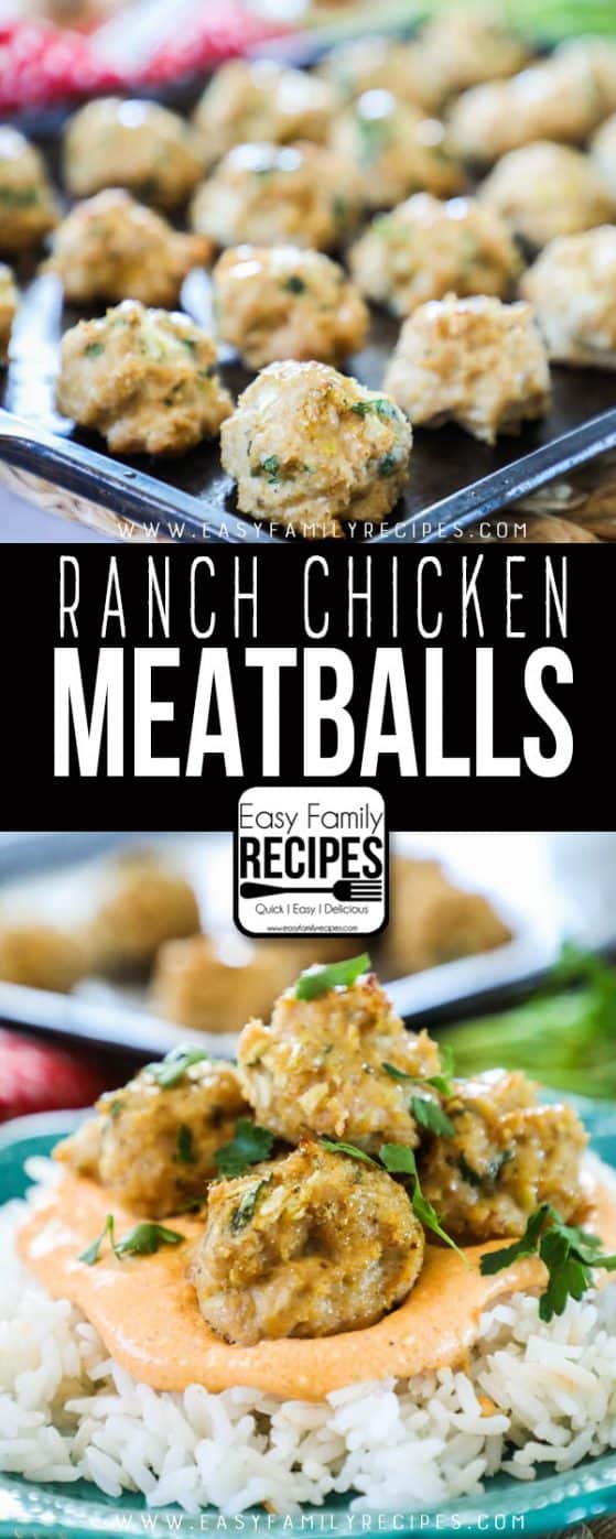 Buffalo Ranch Chicken Meatballs · Easy Family Recipes