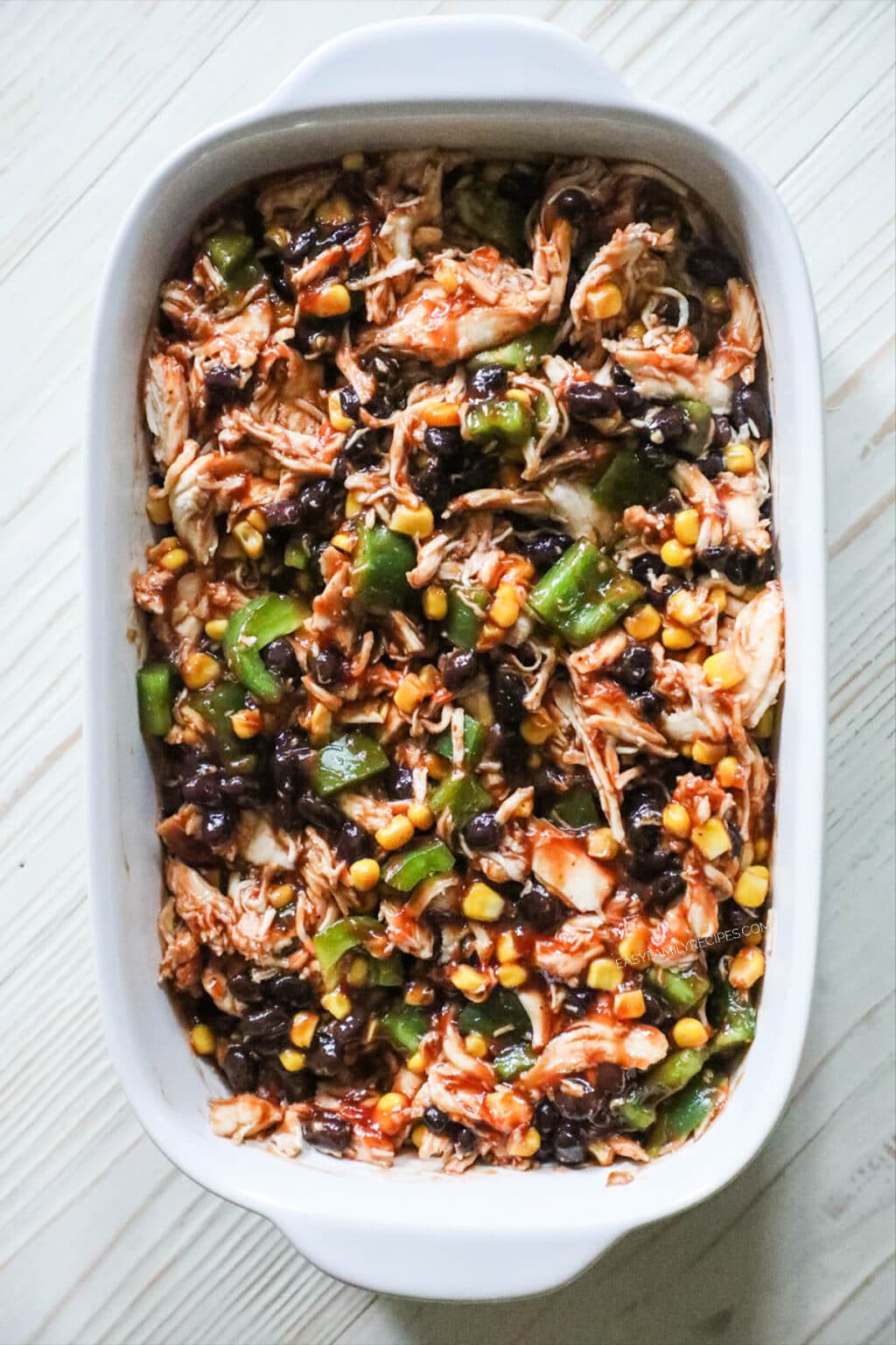 Shredded BBQ Chicken Casserole · Easy Family Recipes