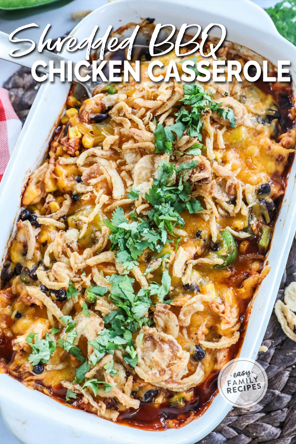 Shredded BBQ Chicken Casserole · Easy Family Recipes