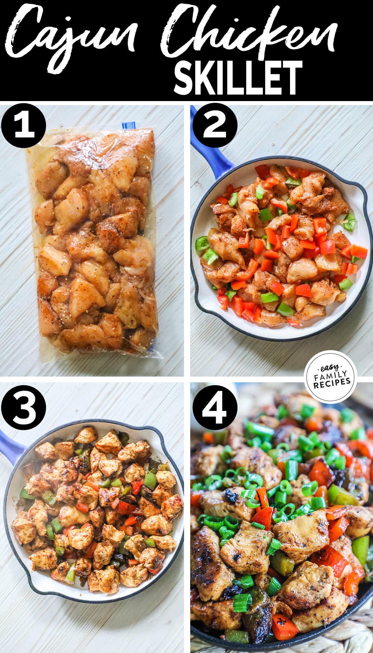 20 Minute DELICIOUS Cajun Chicken Skillet · Easy Family Recipes