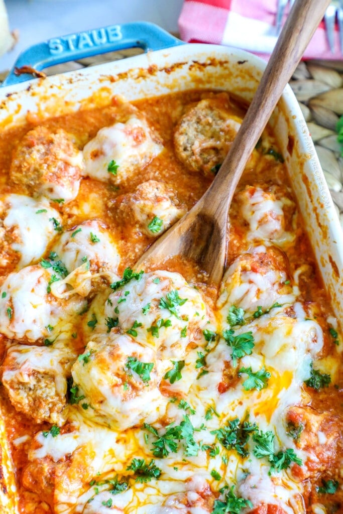 Baked Meatballs Parmesan · Easy Family Recipes