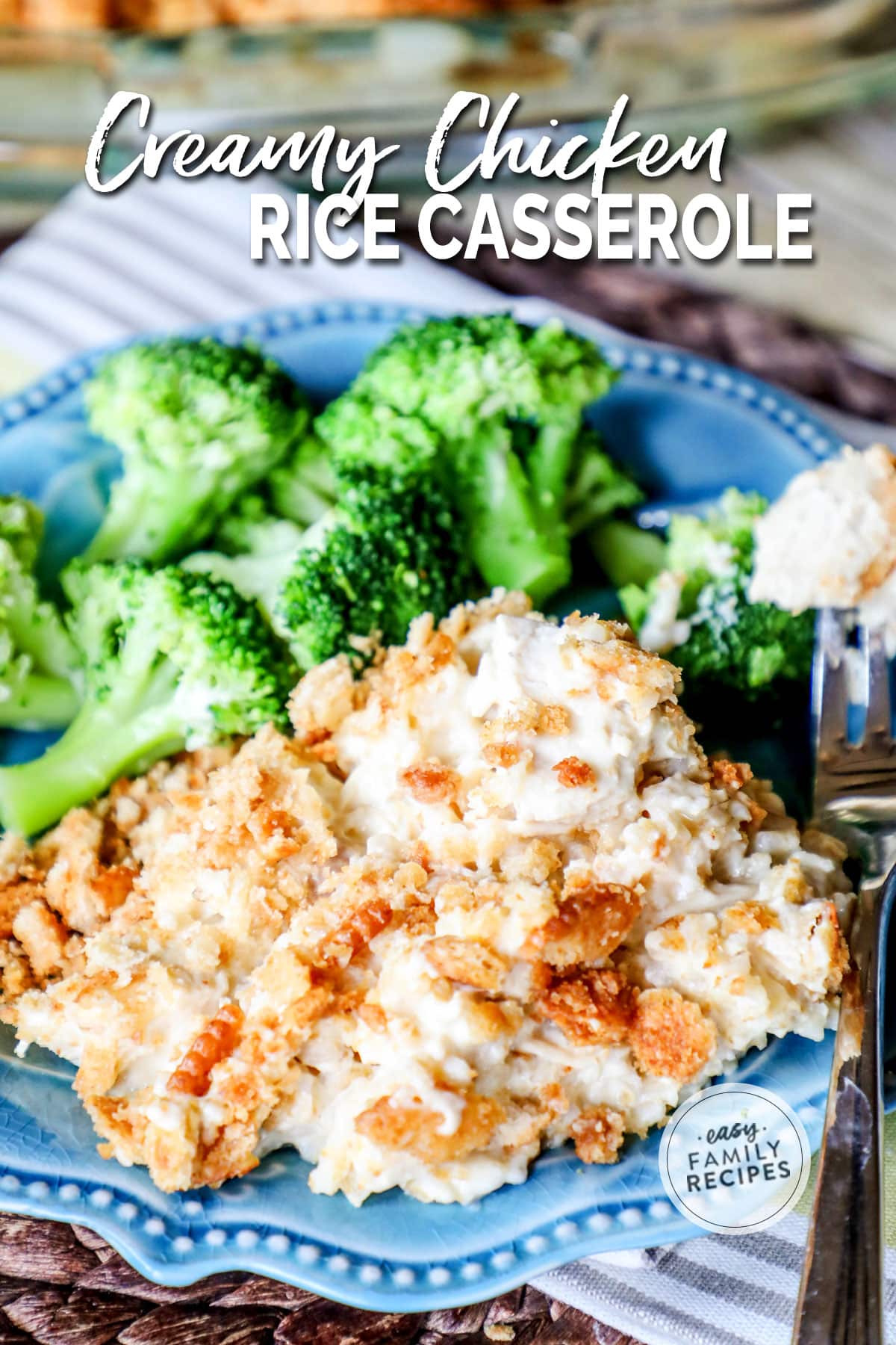 Creamy Chicken and Rice Casserole with Ritz Cracker Topping · Easy ...