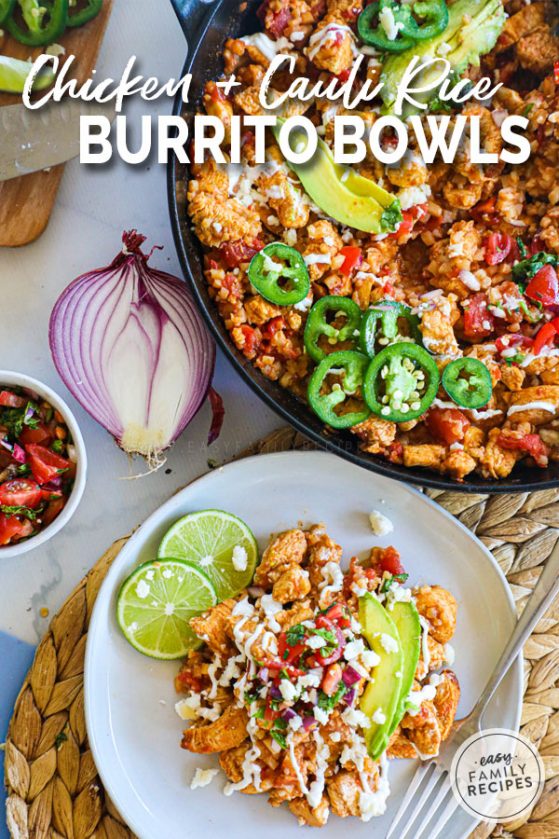 Healthy Chicken Burrito Bowl · Easy Family Recipes