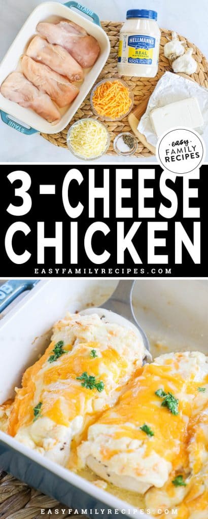 3 Cheese Baked Chicken · Easy Family Recipes