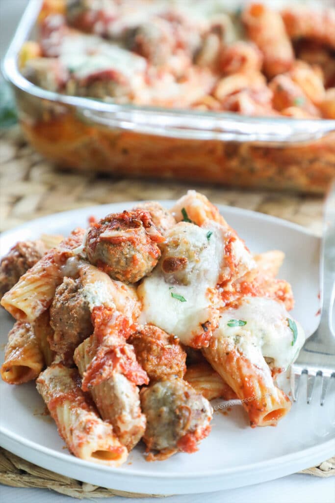 Meatball Pasta Bake · Easy Family Recipes