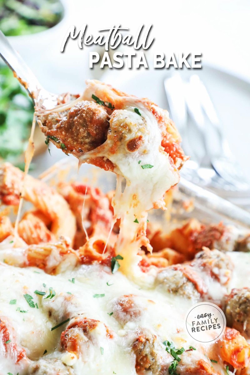 Meatball Pasta Bake · Easy Family Recipes