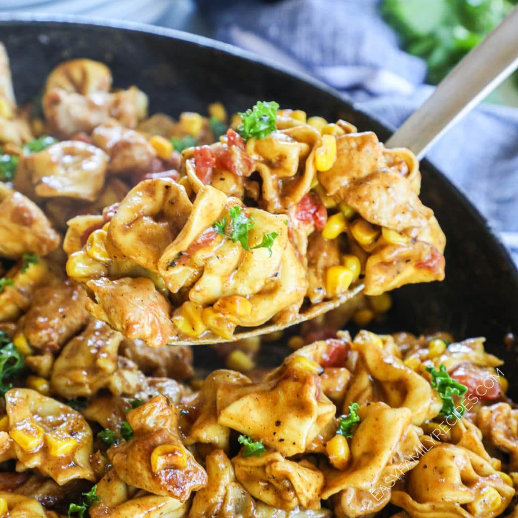Chicken Taco Tortellini Skillet · Easy Family Recipes