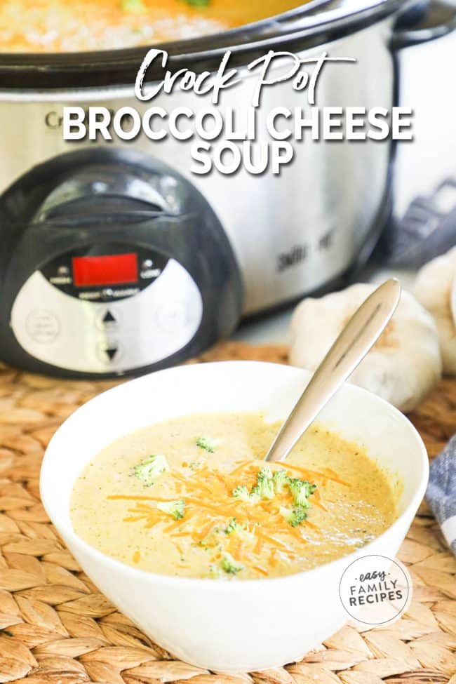 Easy Crock Pot Broccoli Cheese Soup Easy Family Recipes