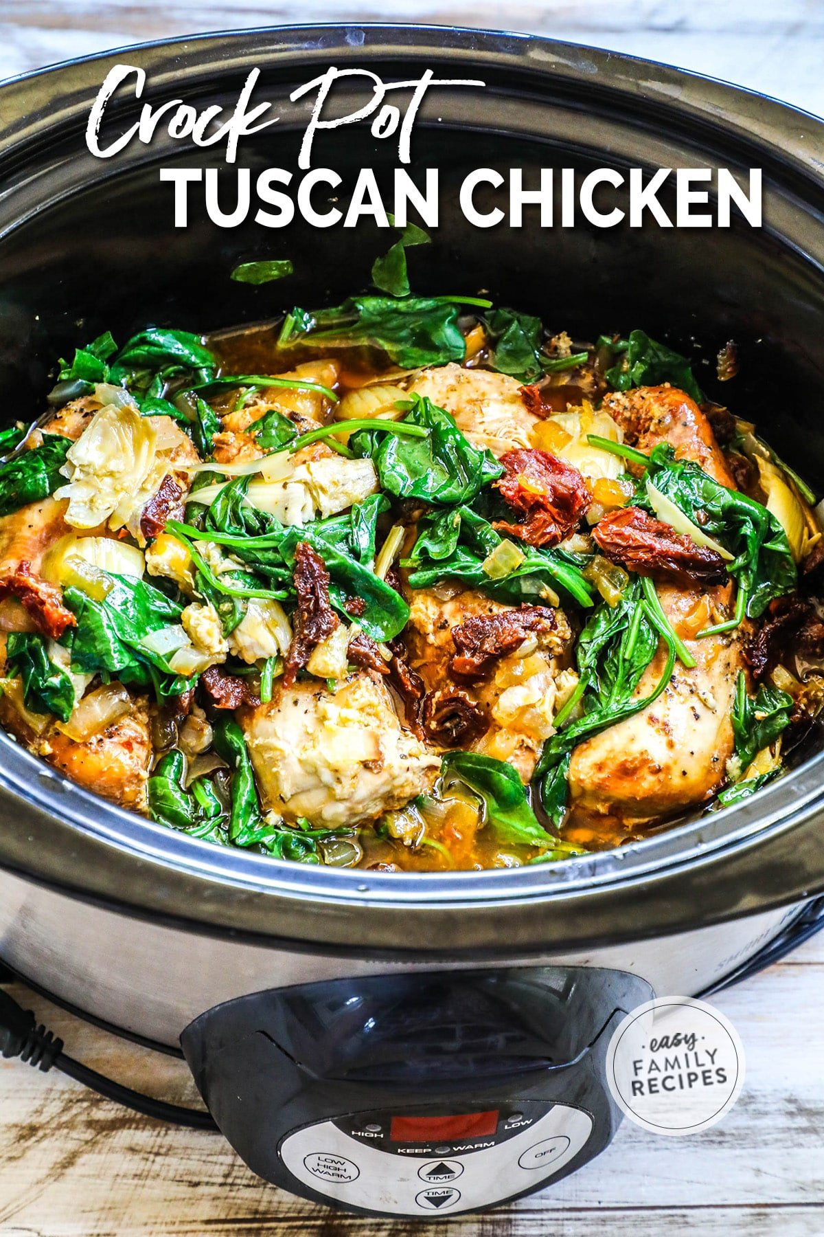 Crock Pot Tuscan Chicken · Easy Family Recipes
