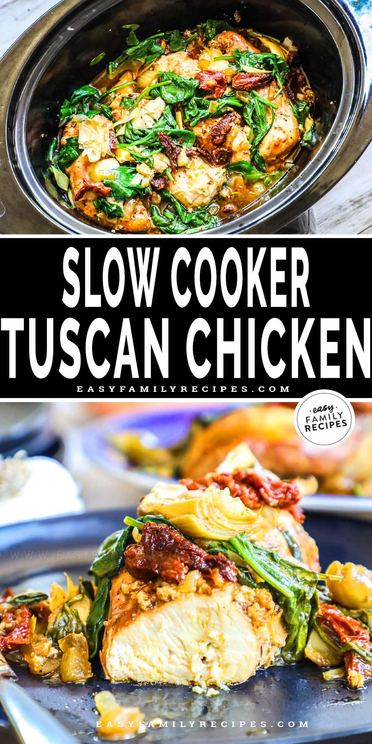Crock Pot Tuscan Chicken · Easy Family Recipes