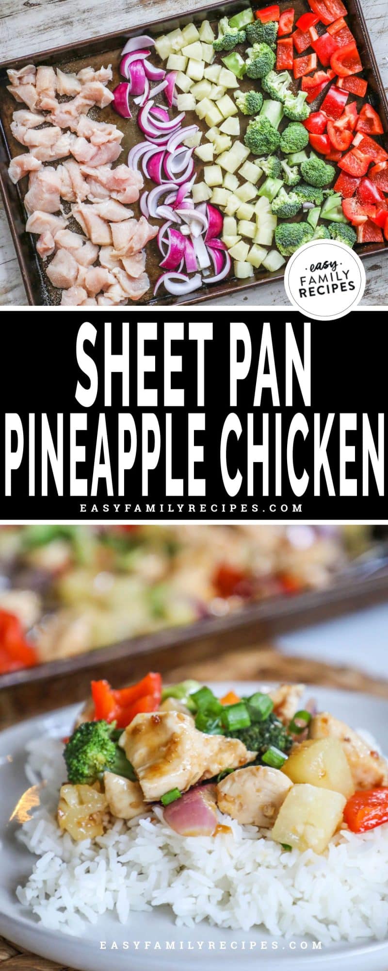 Sheet Pan Baked Pineapple Chicken · Easy Family Recipes
