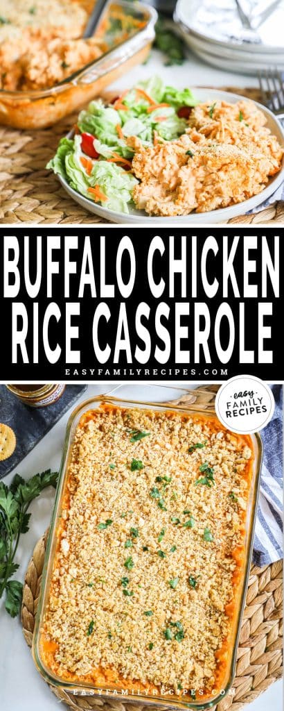 Buffalo Chicken Rice Casserole · Easy Family Recipes