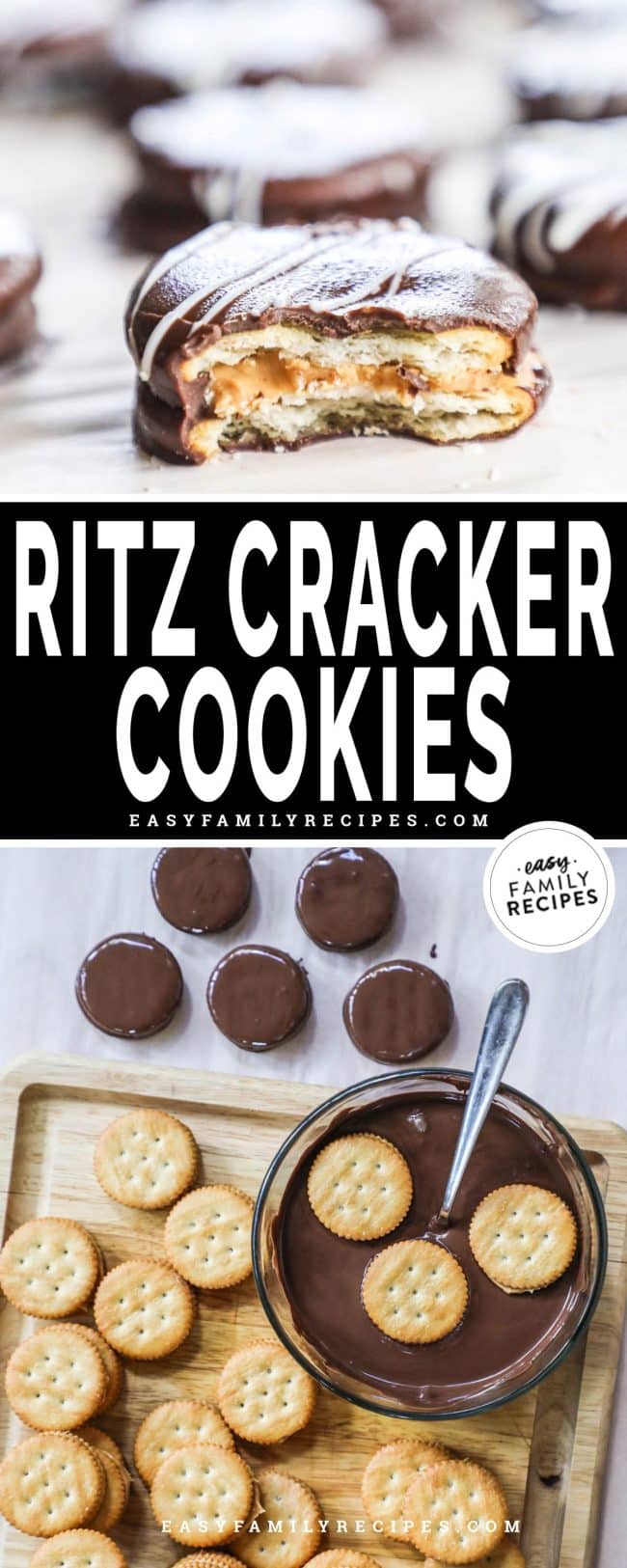 Chocolate Peanut Butter Ritz Cracker Cookies · Easy Family Recipes
