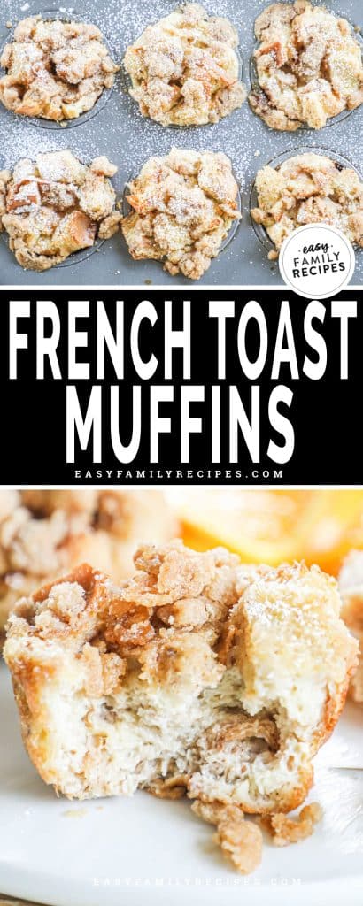 French Toast Muffins with Cinnamon Streusel · Easy Family Recipes