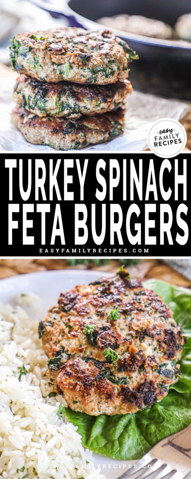 Turkey Spinach Feta Burgers · Easy Family Recipes