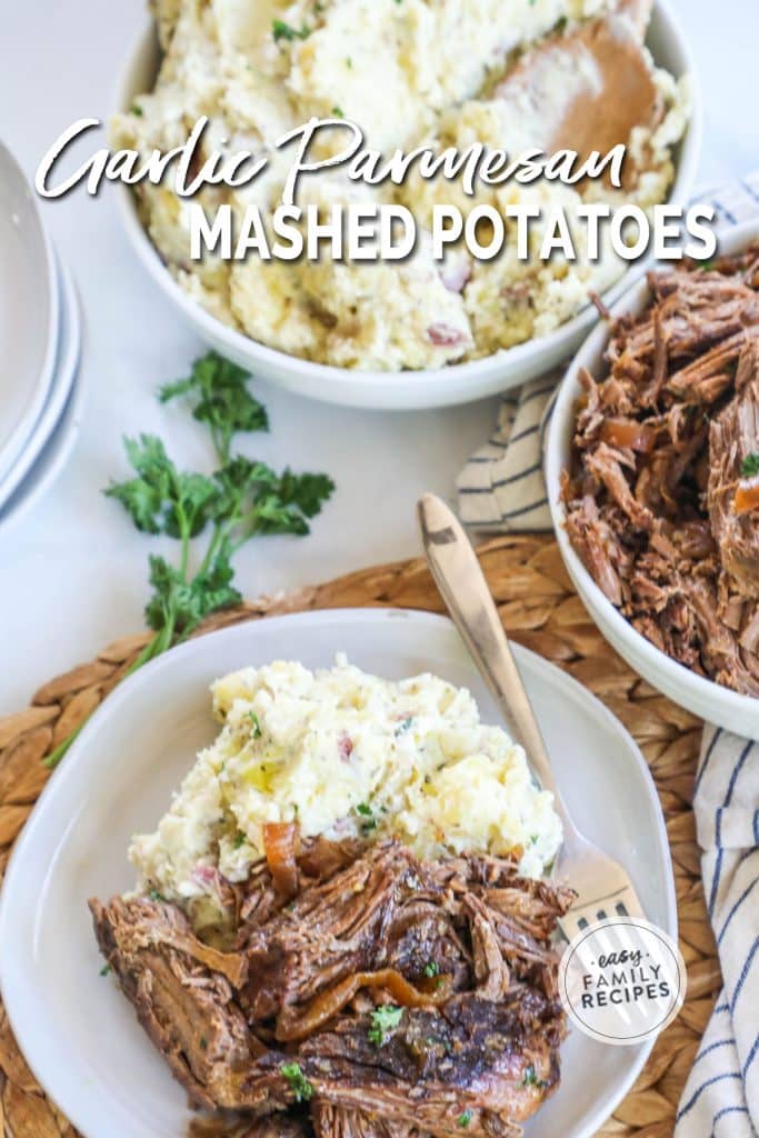 Garlic Parmesan Mashed Potatoes · Easy Family Recipes
