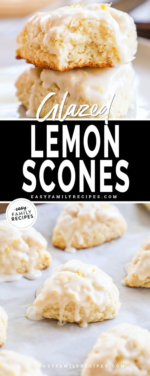 Glazed Lemon Scones · Easy Family Recipes