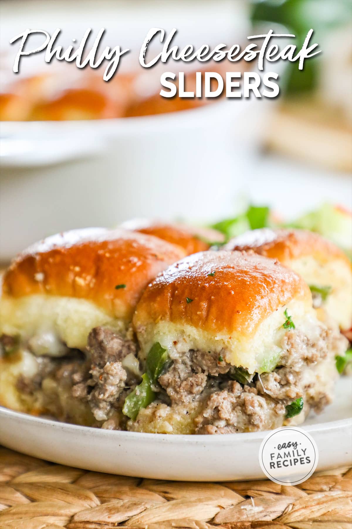EASY Philly Cheesesteak Sliders (with Ground Beef) · Easy Family Recipes