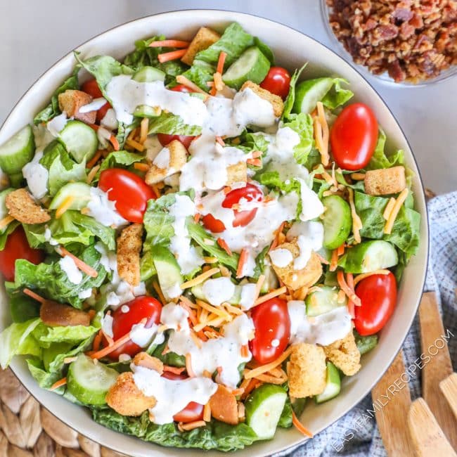 Steakhouse Style House Salad · Easy Family Recipes