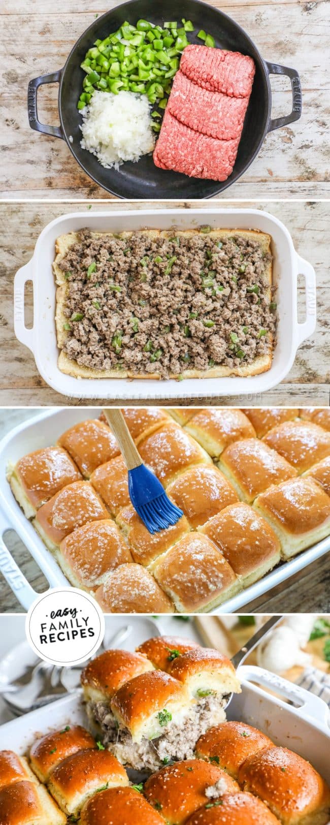 EASY Philly Cheesesteak Sliders (with Ground Beef) · Easy Family Recipes