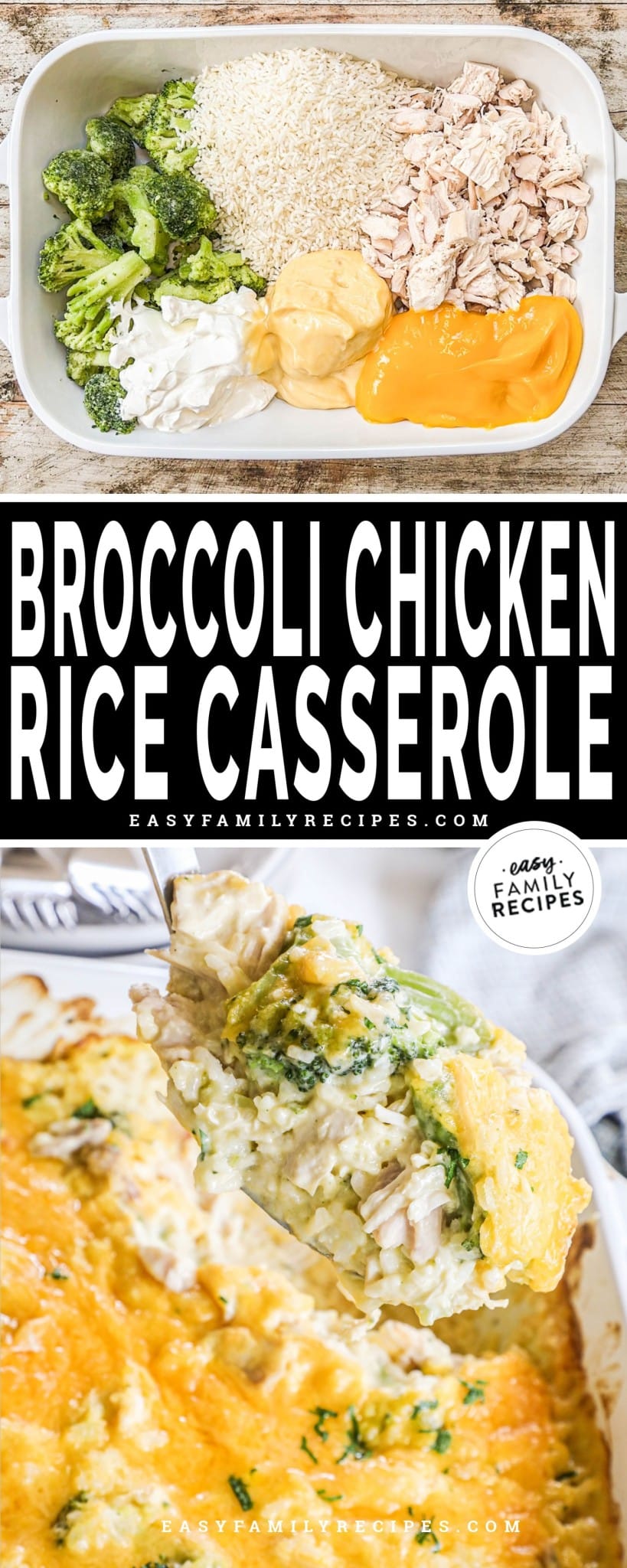 Cheesy Broccoli Chicken Rice Casserole · Easy Family Recipes