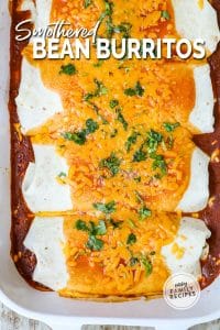 Baked Bean Burritos (EASY + Quick!) · Easy Family Recipes