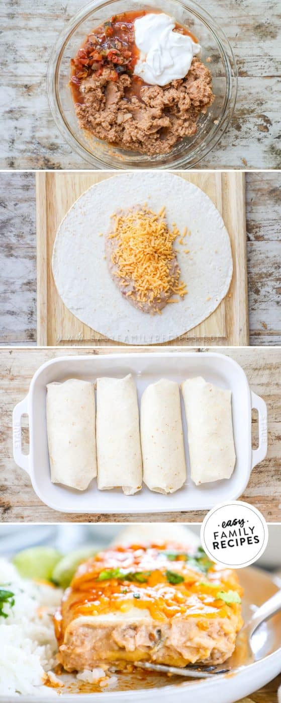 Baked Bean Burritos (EASY + Quick!) · Easy Family Recipes