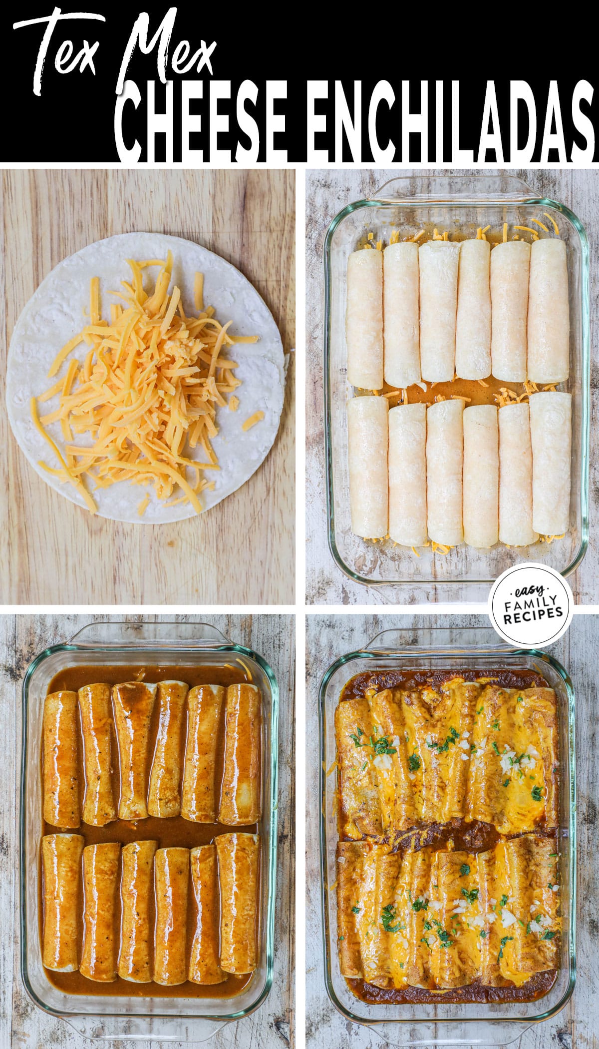 Tex Mex Cheese Enchiladas · Easy Family Recipes