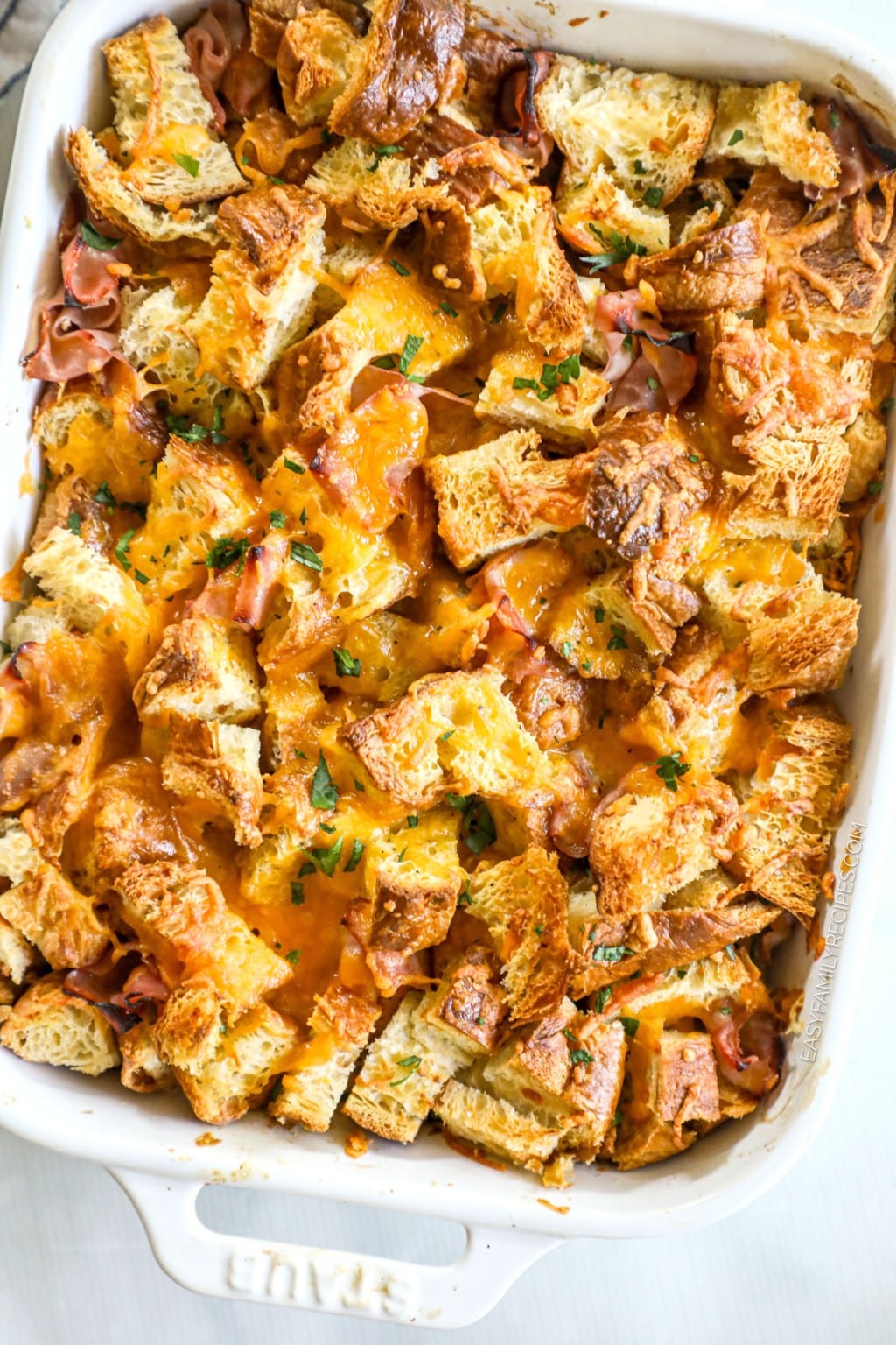 Ham Cheese Croissant Breakfast Casserole Easy Family Recipes