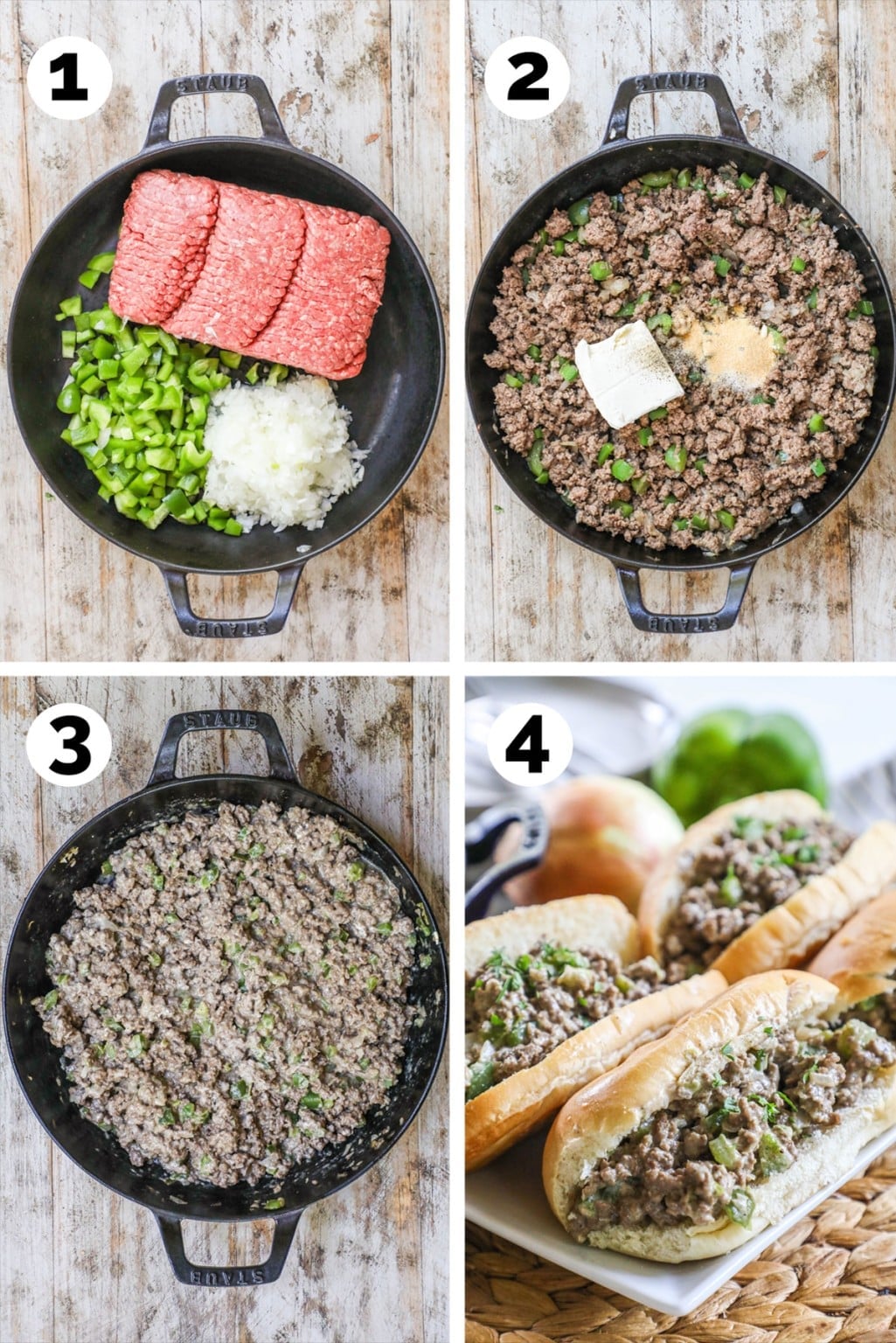 Easy Philly Cheesesteak (with Ground Beef) · Easy Family Recipes
