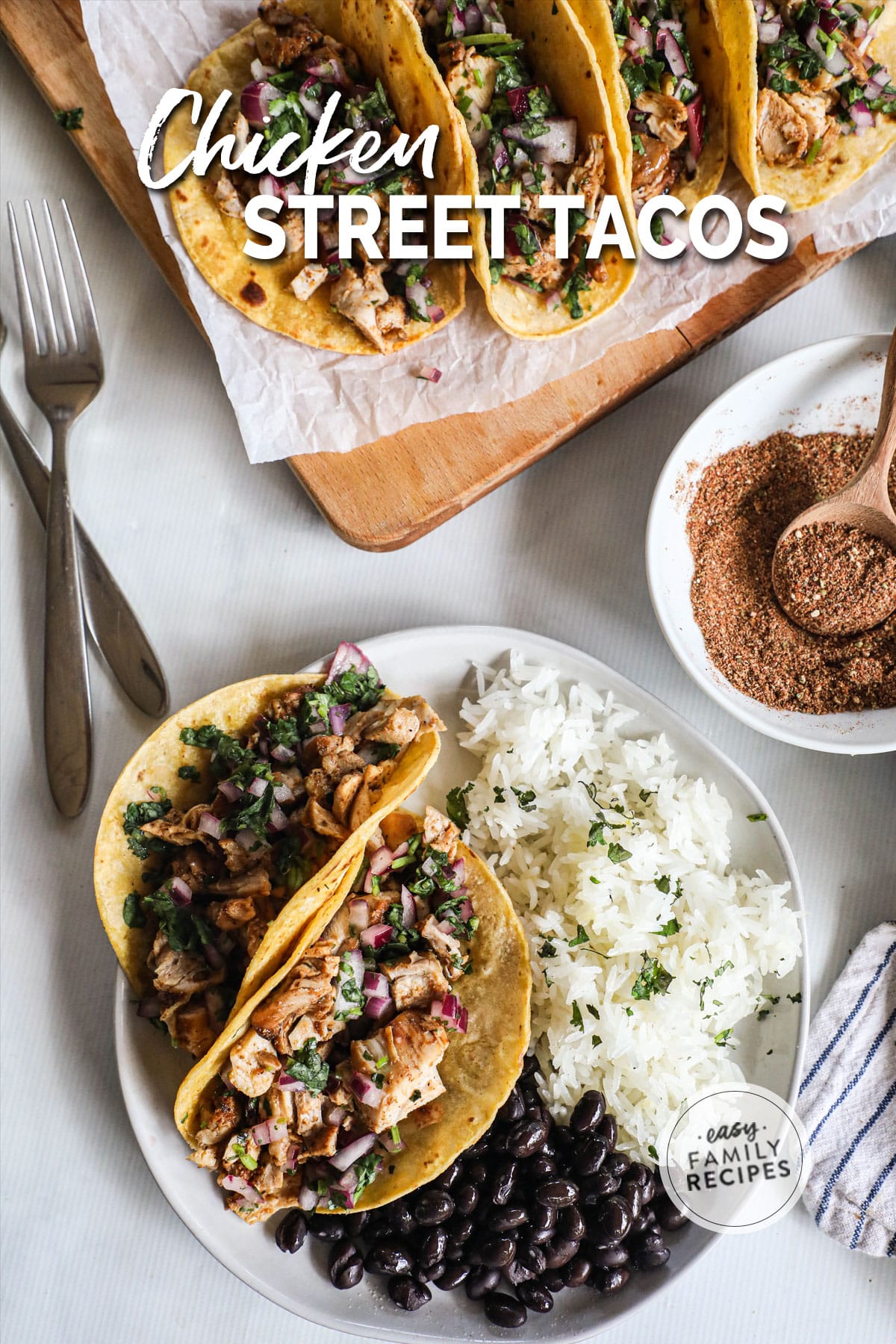 Mexican Chicken Street Tacos · Easy Family Recipes