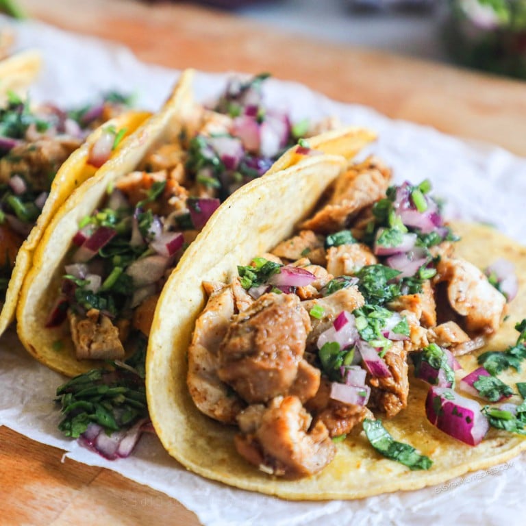 Mexican Chicken Street Tacos · Easy Family Recipes