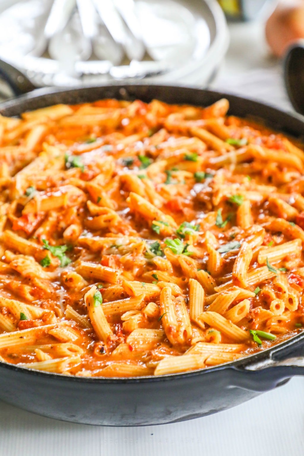 Creamy Chorizo Pasta · Easy Family Recipes