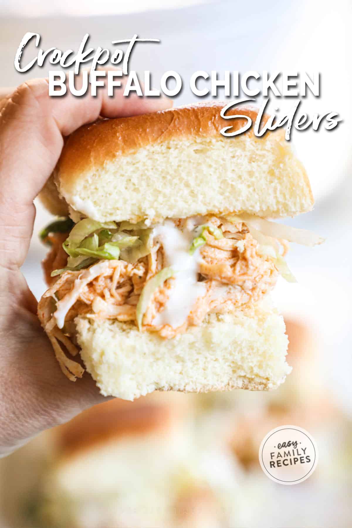 Crockpot Buffalo Chicken Sliders · Easy Family Recipes