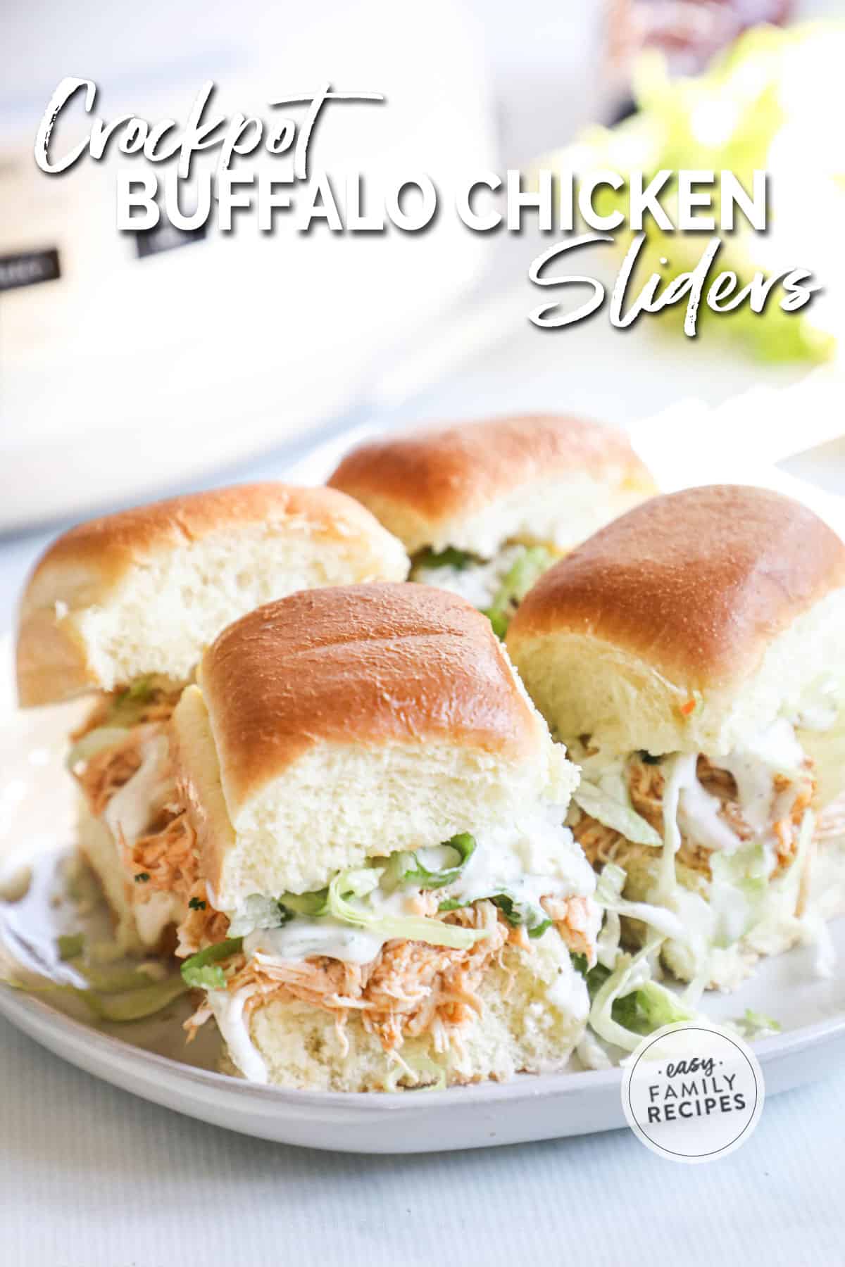 Crockpot Buffalo Chicken Sliders · Easy Family Recipes