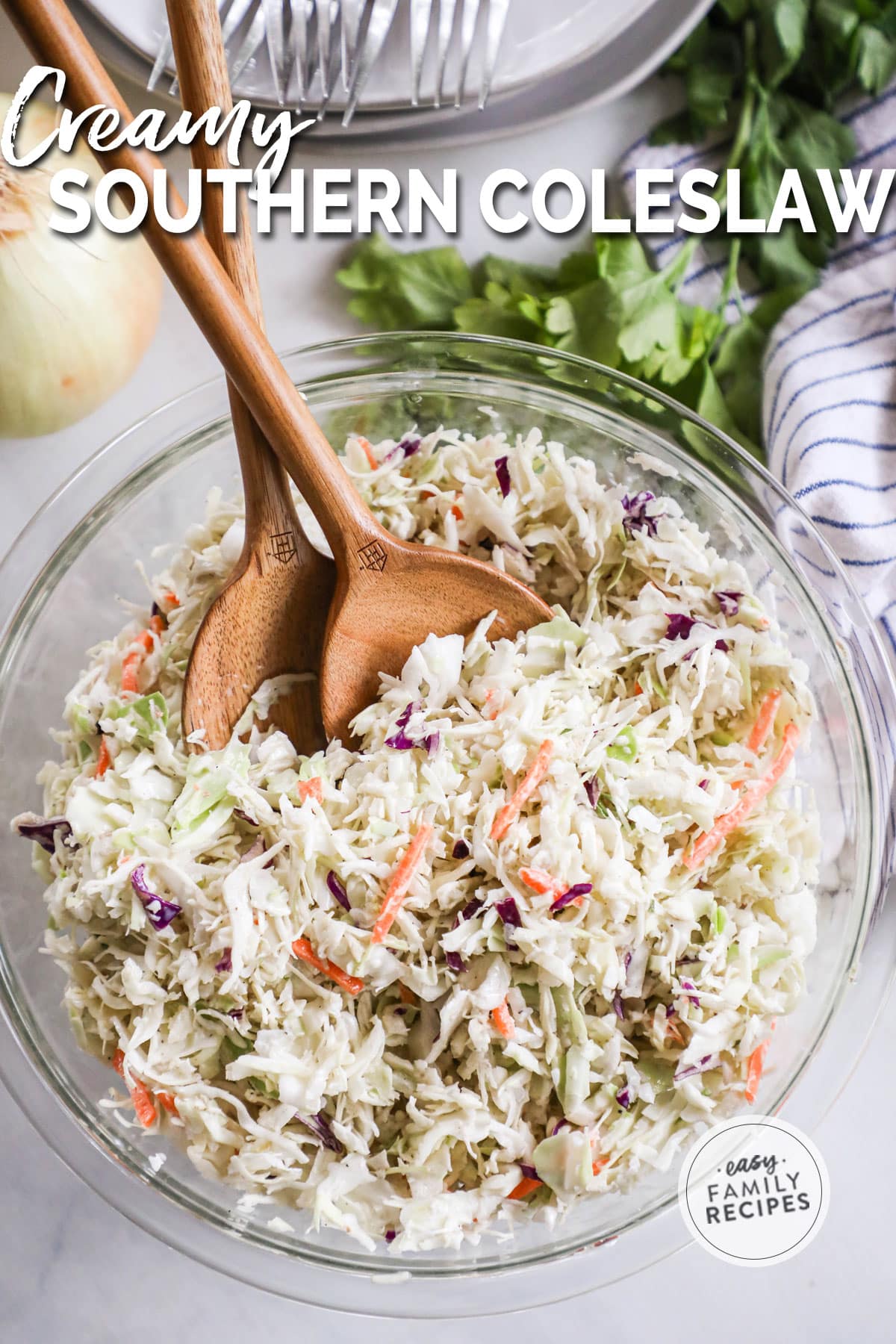 Creamy Southern Coleslaw · Easy Family Recipes