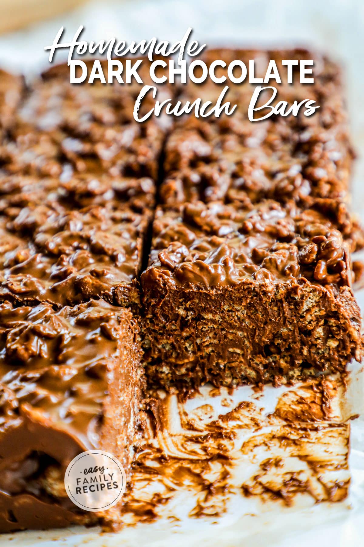 Dark Chocolate Crunch Bars · Easy Family Recipes
