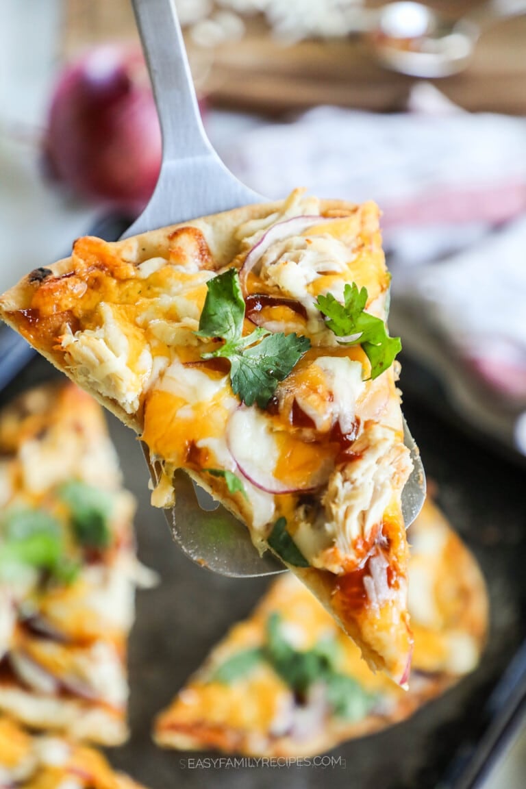 BBQ Chicken Flatbread Pizza · Easy Family Recipes