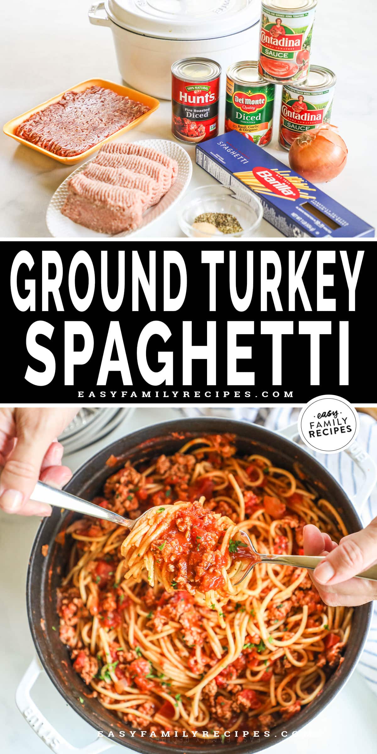 Italian Style Ground Turkey Spaghetti · Easy Family Recipes