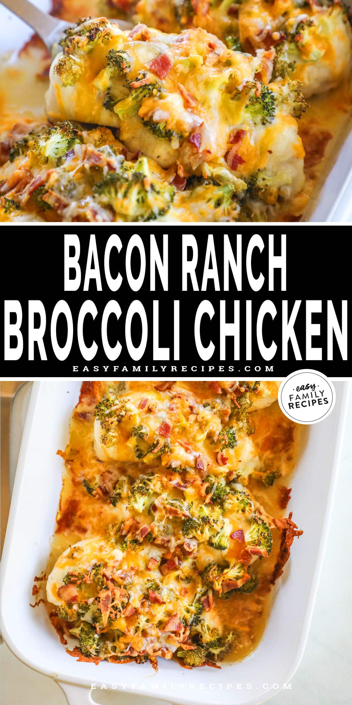 Cheesy Bacon Ranch Chicken with Broccoli · Easy Family Recipes