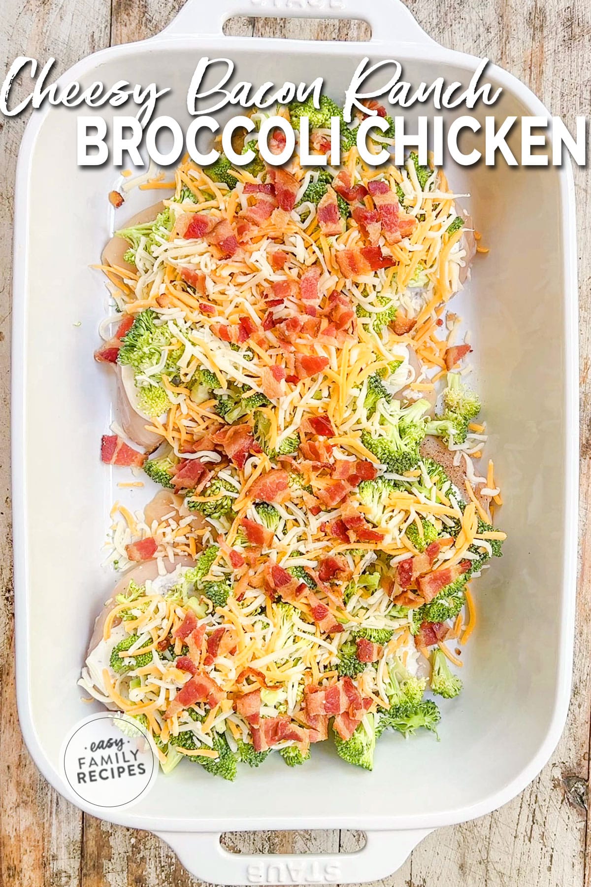 Cheesy Bacon Ranch Chicken with Broccoli · Easy Family Recipes