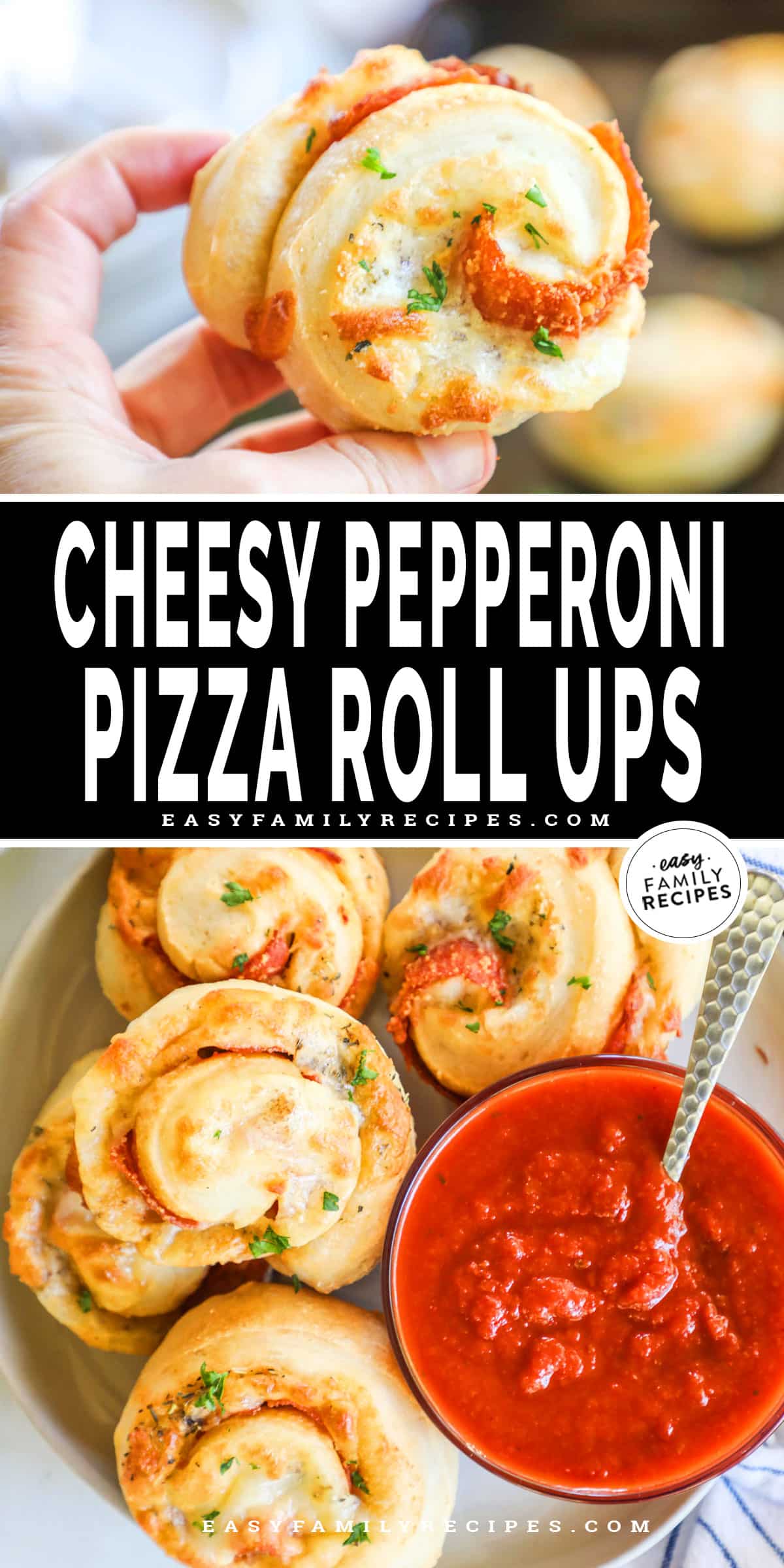 Cheesy Pepperoni Pizza Rolls · Easy Family Recipes