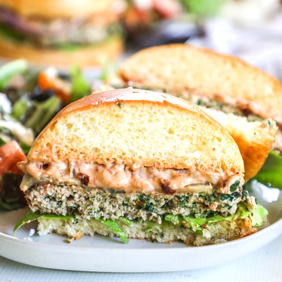 Tuscan Turkey Burgers · Easy Family Recipes