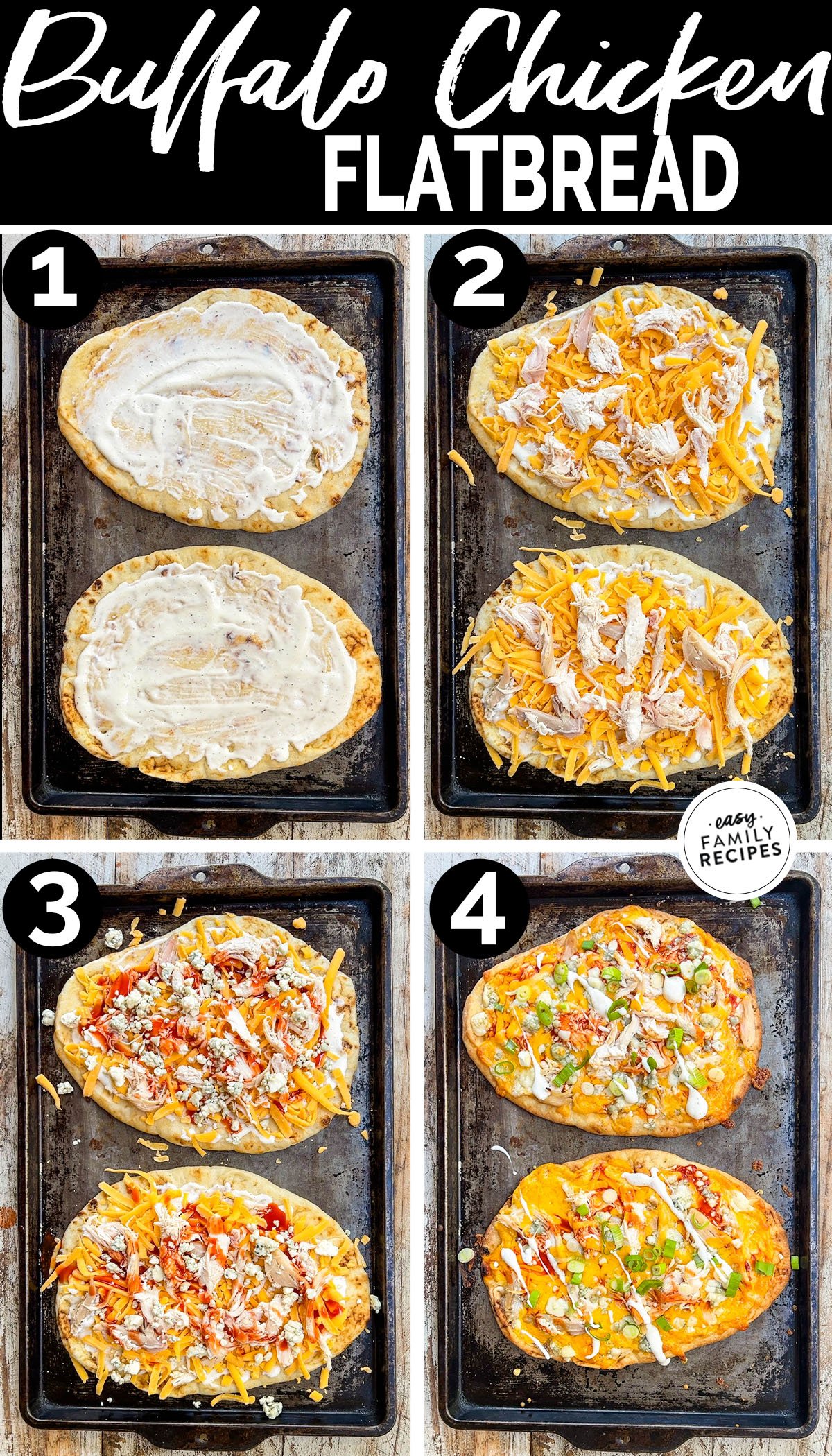 Buffalo Chicken Flatbread · Easy Family Recipes