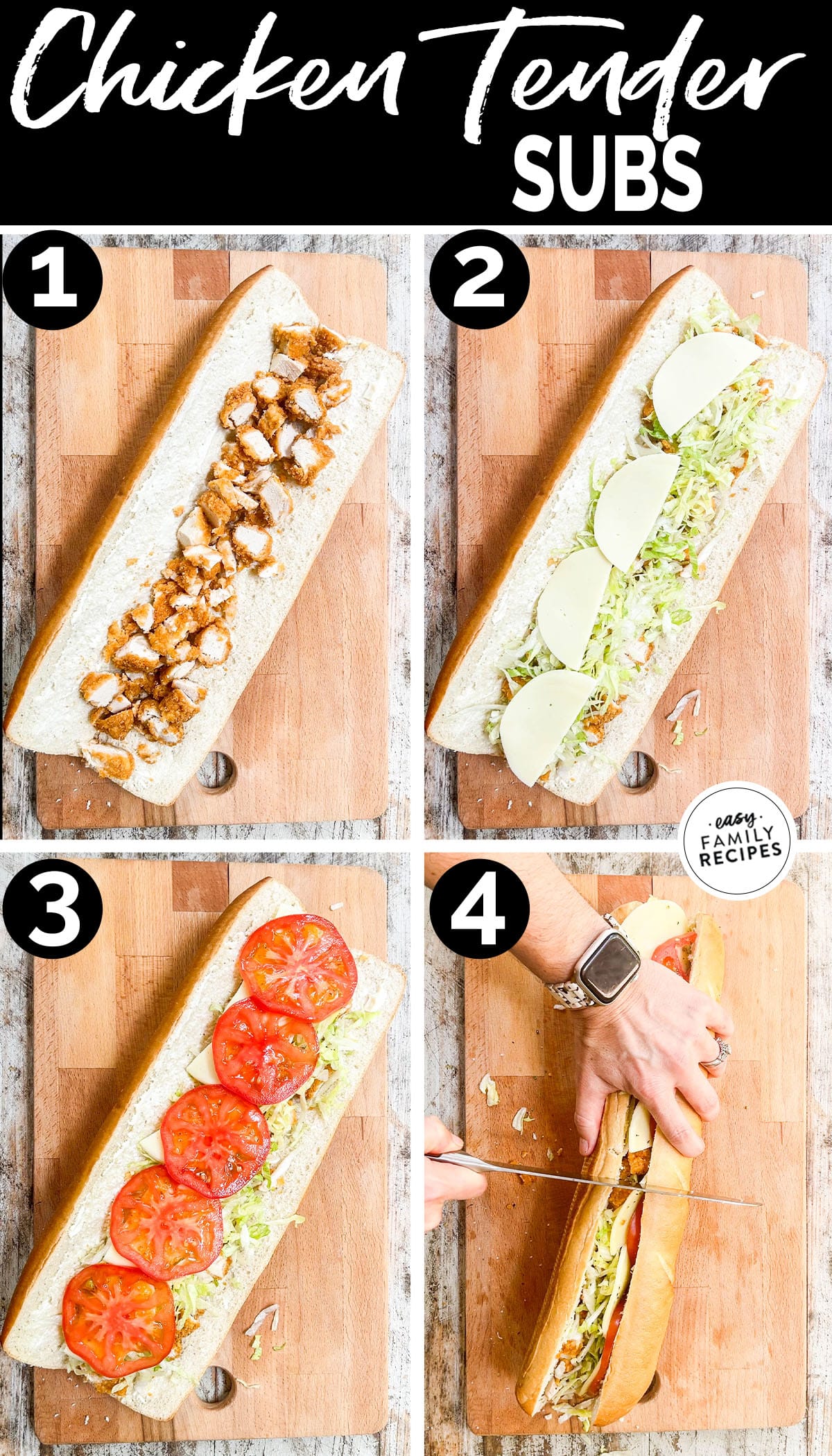 Chicken Tender Subs · Easy Family Recipes