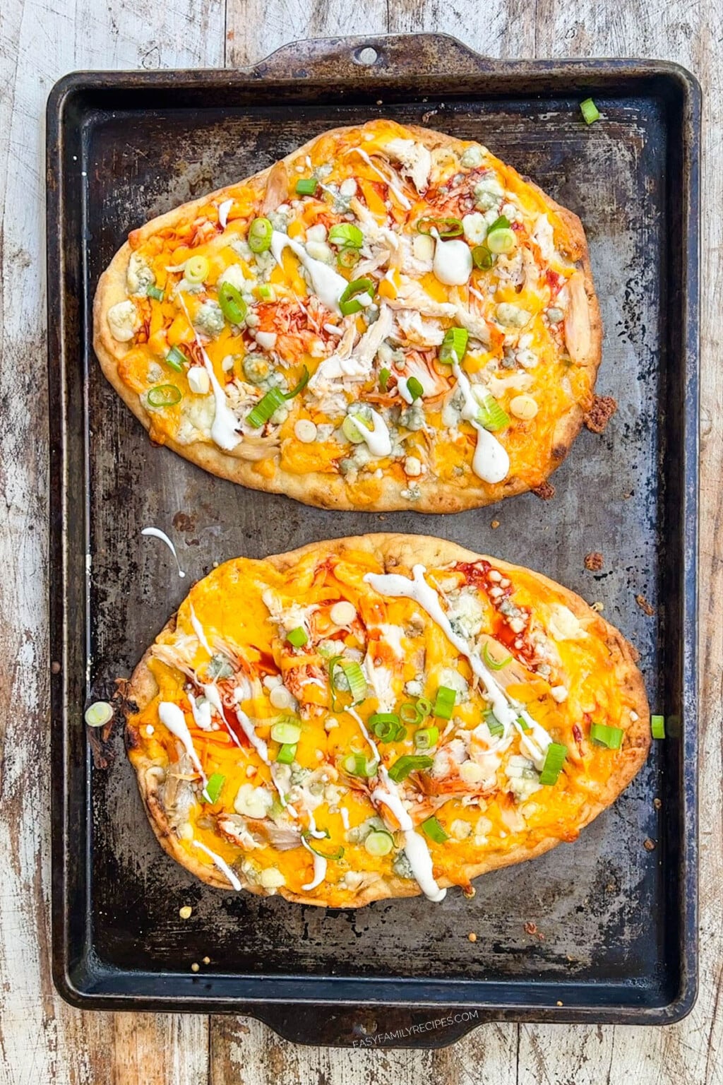 Buffalo Chicken Flatbread · Easy Family Recipes
