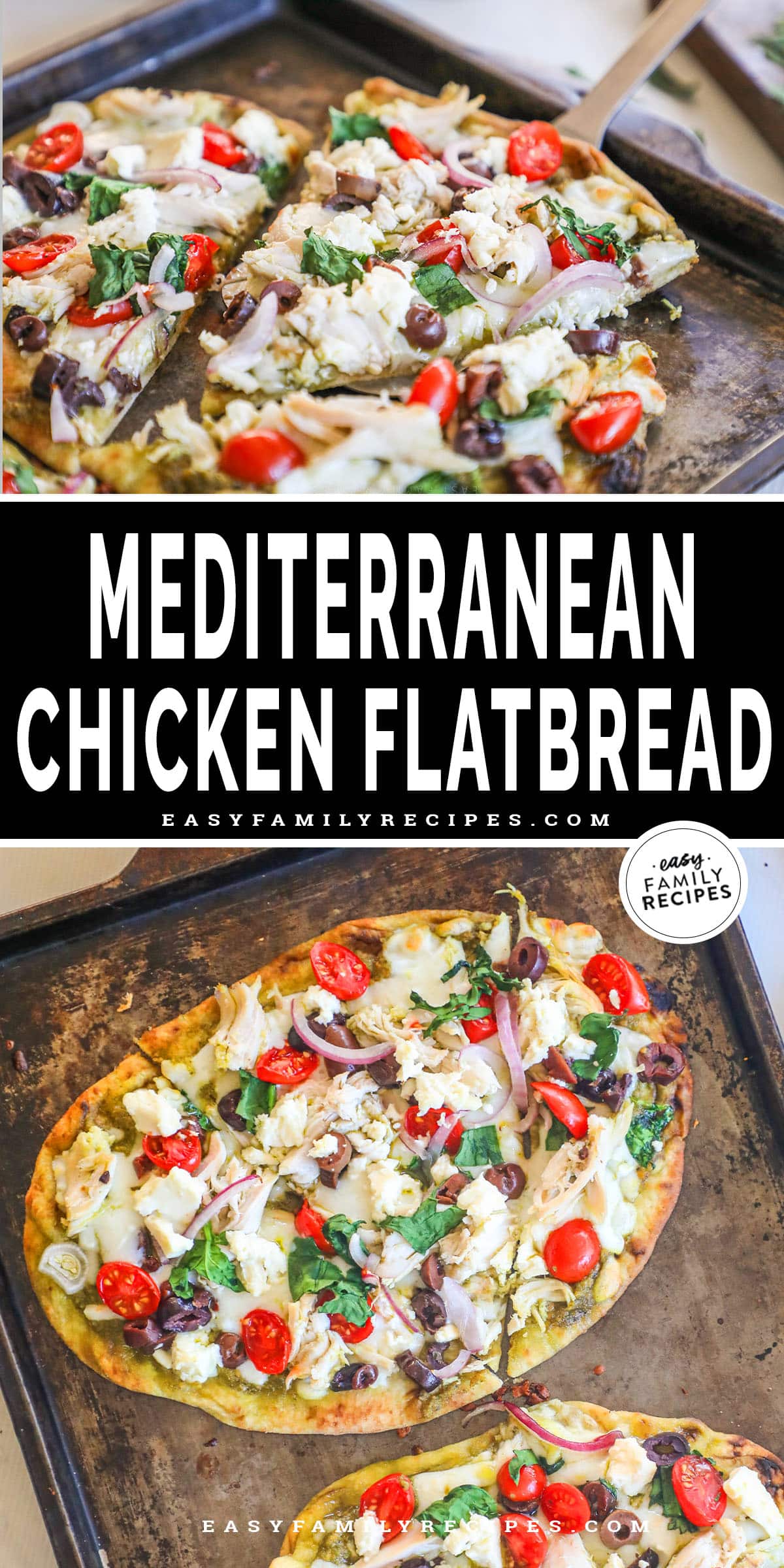 Mediterranean Flatbread with Chicken · Easy Family Recipes